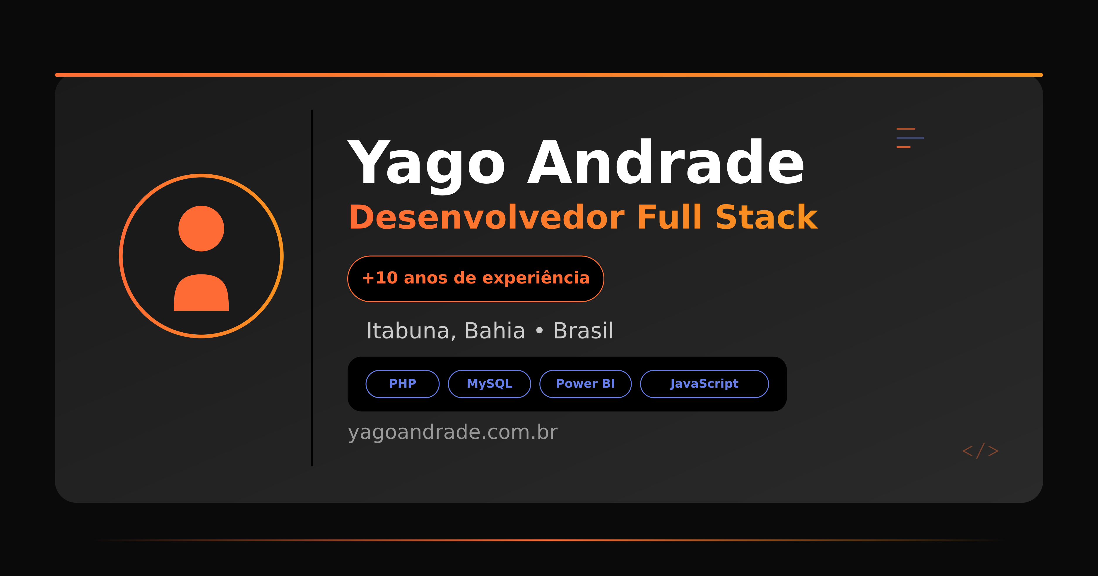 Yago Andrade - Desenvolvedor Full Stack
